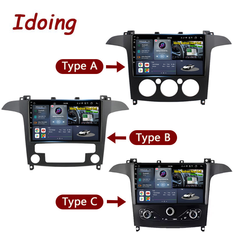 Idoing 9inch Android 13 Radio Head Unit For Ford S-MAX Galaxy 2006-201
